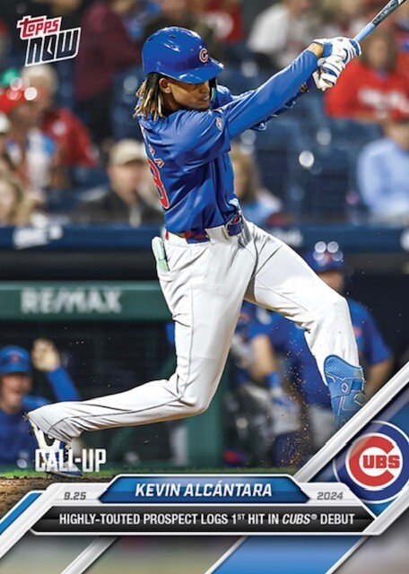 2024 TOPPS NOW MLB CALL-UP CARD CHICAGO CUBS KEVIN ALCANTARA #756 1st ...