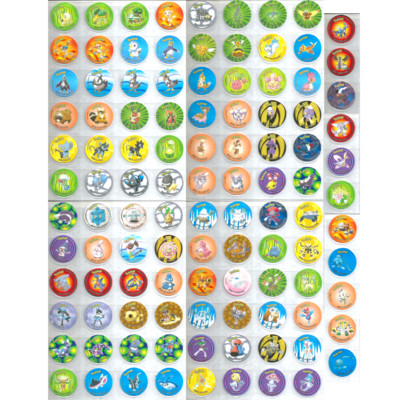 POKEMON TAZOS 4 Gen SINNOH Full Set 107/107 PERU 2023 South America ...