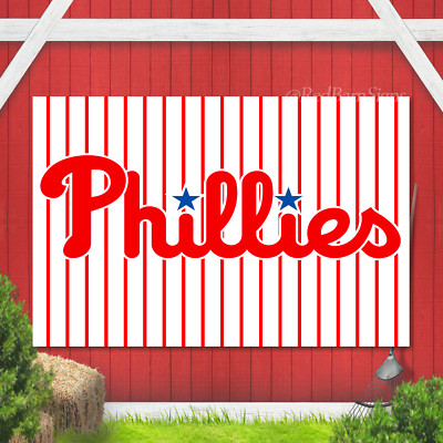 Philadelphia Phillies Flag New Bell Man Cave Banner Tailgating FREE ...