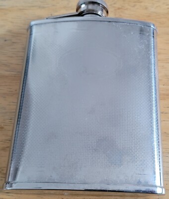 6 oz. Textured Stainless Steel Hip Flask (Engravable) | eBay