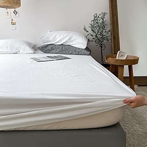 King Linens 100% Linen Fitted Sheet Stone Washed Assorted Sizes ...