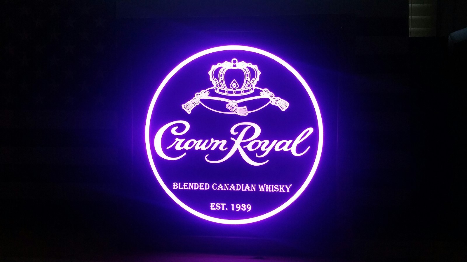 Crown Royal Whisky LED Sign Personalized, Home bar pub Sign, Lighted ...