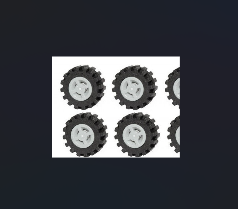 87414 LEGO Tire 15mm D x 6mm Offset Tread Small With Rims (4pcs ...