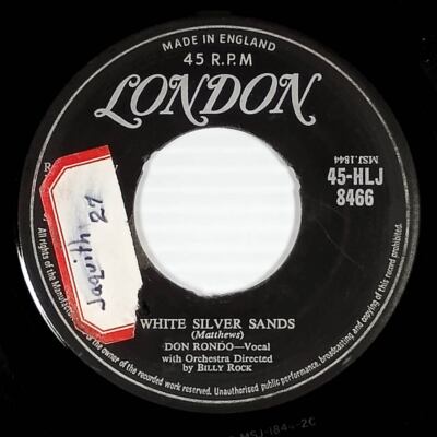 Don Rondo - White Silver Sands / Stars Fell On Alabama [7" 45 rpm] UK ...