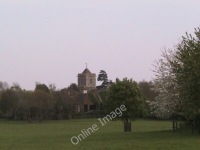 Photo 6x4 Shipbourne Church across the fields from the Greensand Way ...