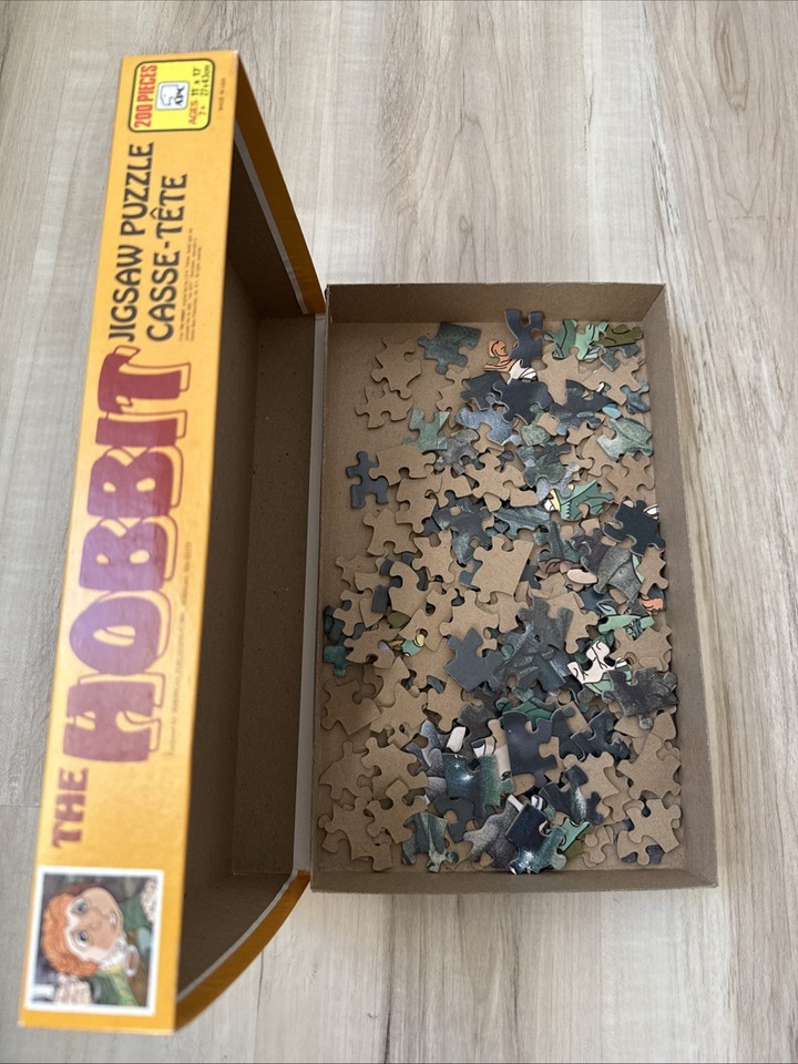 RARE Vintage The Hobbit 200 Piece Puzzle Rankin and Bass COMPLETE! | eBay