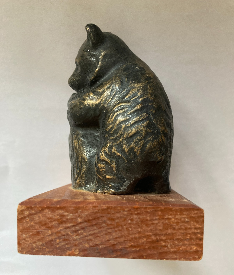 Vintage * Travel Souvenir * 1000 Islands, CANADA * Black BEAR on Wood ...