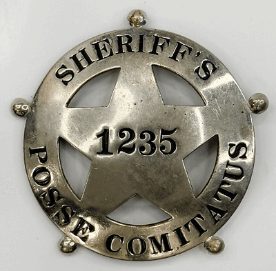 Posse Comitatus Sheriff's Badge 1235 | eBay