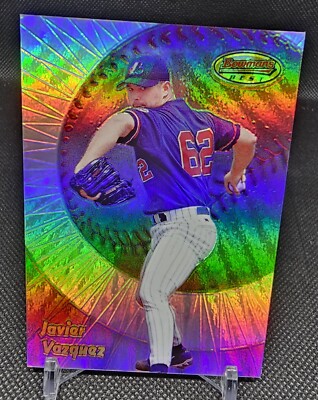 1998 Bowman's Best JAVIER VAZQUEZ Rookie #170 Baseball Card REFRACTOR ...