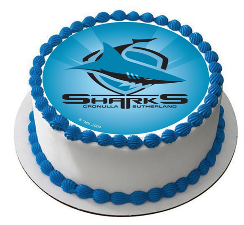 Cronulla SHARKS Edible Cake Topper NRL Rugby League Images Round A4 or ...