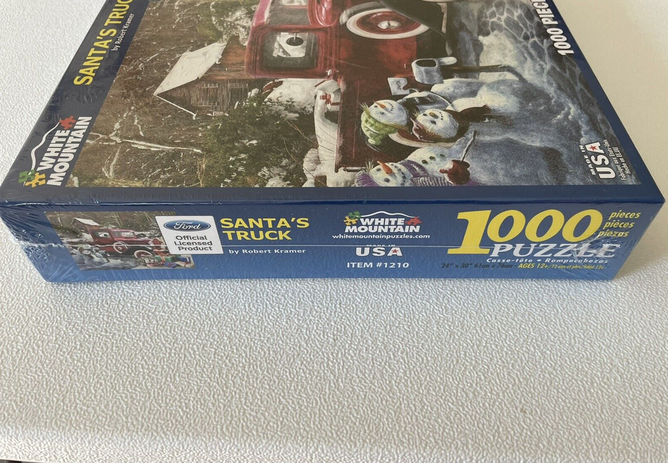 Santa's Ford Truck Christmas Snow 1000 pcs Jigsaw Puzzle Kramer White ...