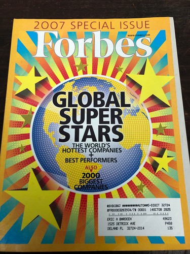 Vintage Forbes April 2007 Magazine - Global Super Stars | eBay