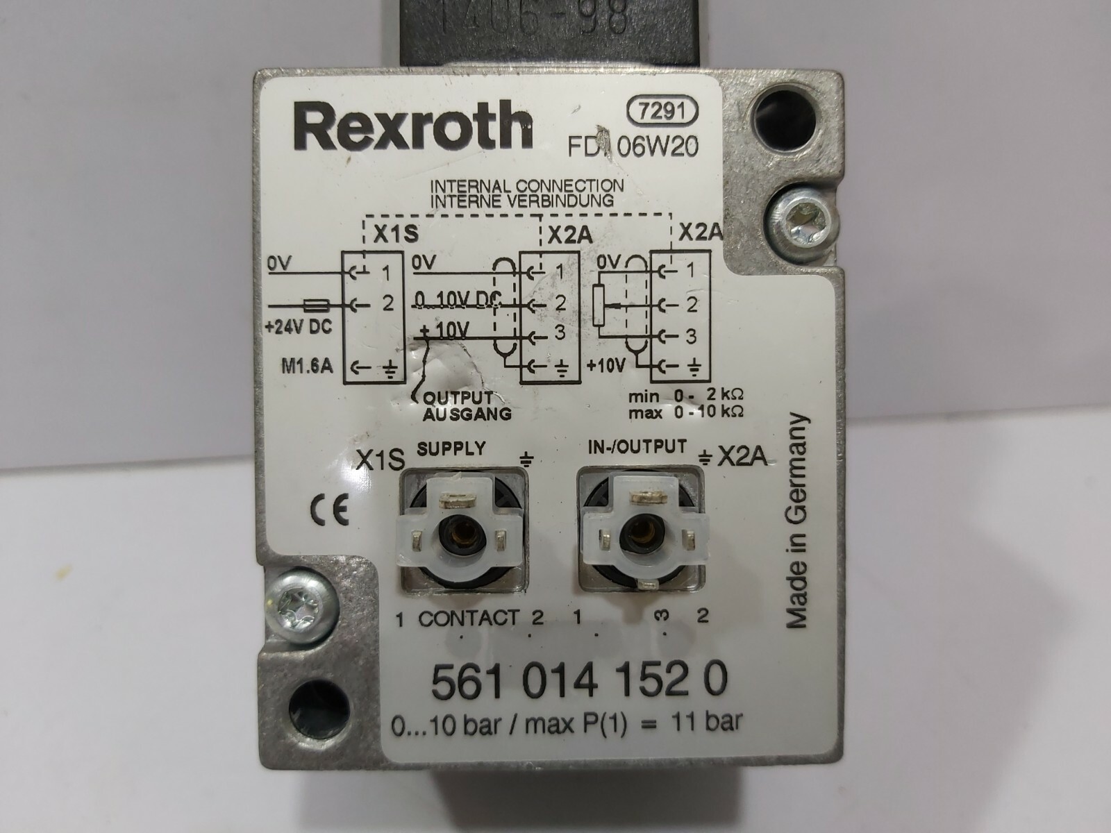 Rexroth 561 014 152 0 FD 06W20 Electro Pneumatic Valve 5610141520 | eBay