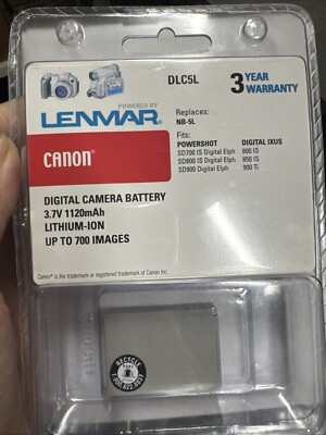 Lenmar NoMEM DLC5L Camera battery Li-Ion 1120 mAh for Canon PowerShot ...