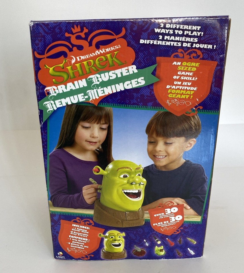 Shrek Brain Buster Game 2006 DreamWorks Talking Ogre Head, Complete ...
