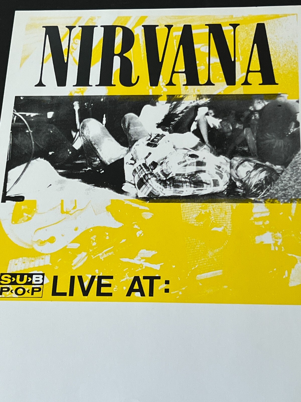 Early Original Nirvana Concert Poster from Sub Pop Records, the Real ...