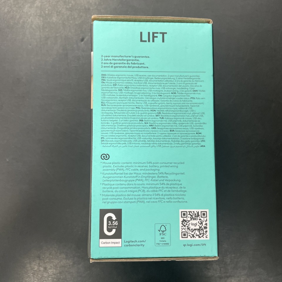 Logitech Lift Vertical Ergonomic Mouse, Wireless, Bluetooth or Logi ...