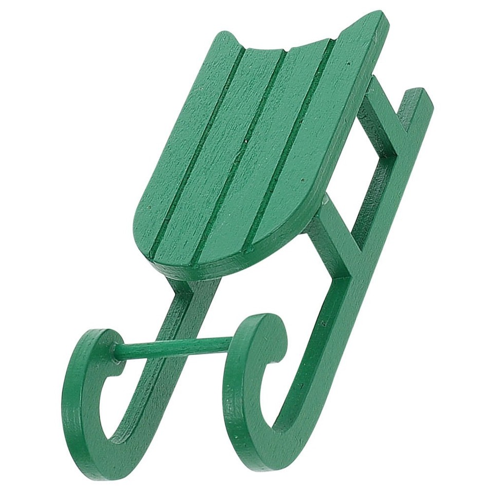 Christmas Tabletop Sleigh Adornment Christmas Party Scene Layout Wooden ...