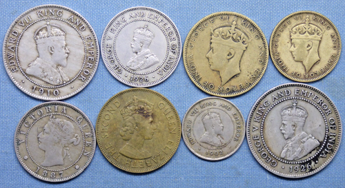 JOB LOT Jamaica Coins Queen Victoria Elizabeth II King Edward VII ...