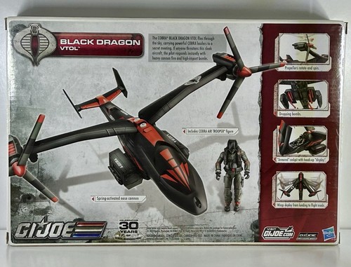 GI Joe Black Dragon VTOL 30th Anniversary POC, Cobra Air Trooper, MISB ...