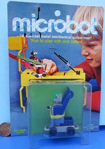 MICROBOT Die Cast Metal FLIPTOR '71 vtg Mechanical ACTION MAN Robot MOC ...