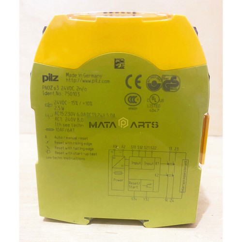 1PC New PILZ 750103 PNOZ s3 24VDC 2 n/o Safety Relay Expedited Shipping ...