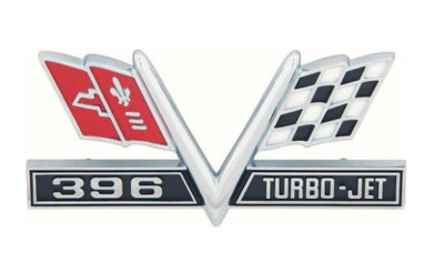 1965-67 Impala, Corvette, Camaro, Fender Emblems "396 Turbo Jet" flags ...