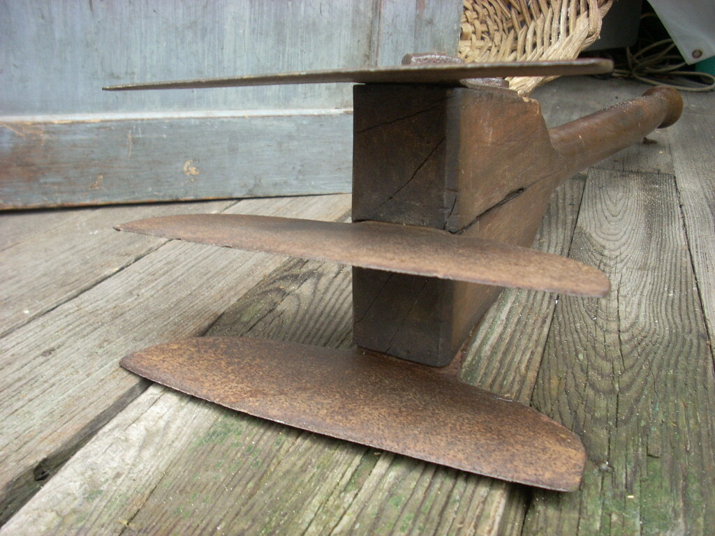 Antique 1800s Blacksmith Forged Iron Pumpkin Chopper Cutter Primitive ...
