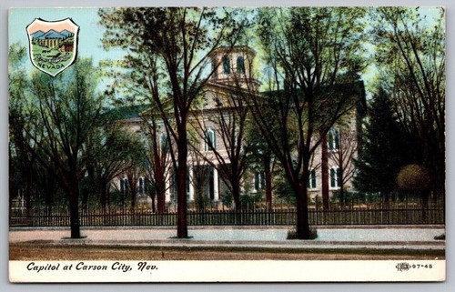 Capitol Carson City Nevada Street View Government Building Vintage UNP ...