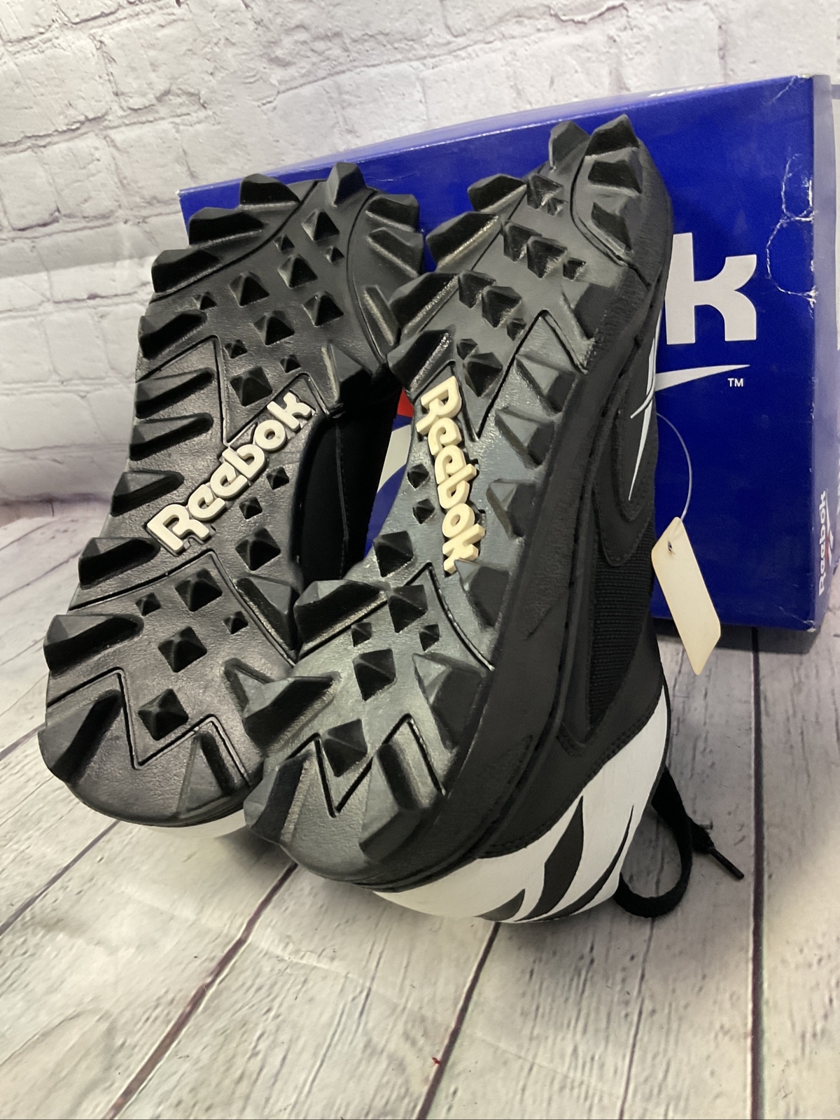 Reebok Pit Bull Mens Football Cleats Size 8 Black White New With Box | eBay