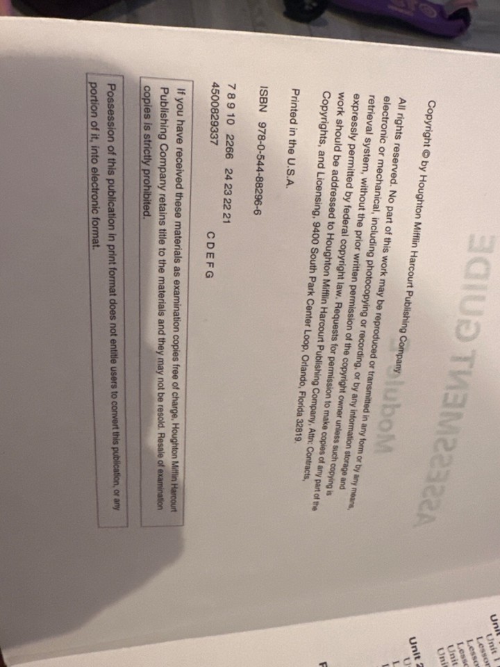 HMH Science Earth’s water & Atmosphere Assessment Guide E | eBay