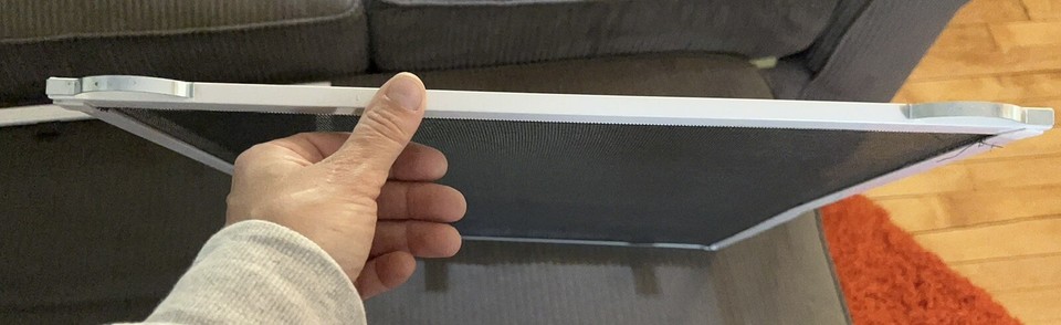 2 Brand New Assembled replacement white metal frame window screens 24 H ...