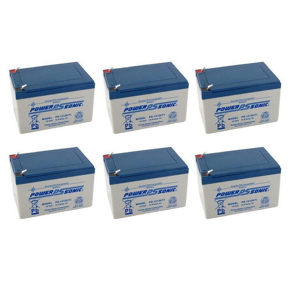 Power-Sonic 6 Pack - BATTERY REPLACEMENT for POWER-SONIC PS-12120F2 PS ...