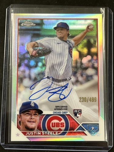 2023 Topps Chrome Justin Steele Rookie Refractor Auto Autograph RC #230 ...