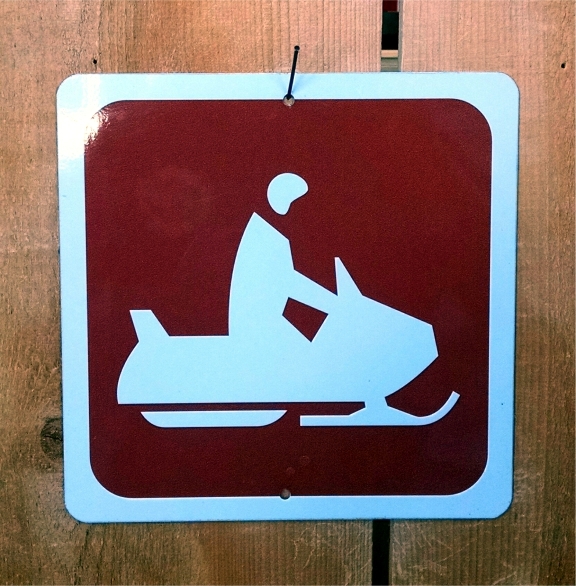 Snowmobile Snow Sled Recreation Symbol Highway Route Sign | eBay