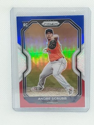 Andre Scrubb 2021 Prizm Baseball - Red White & Blue RC #54 - Houston ...