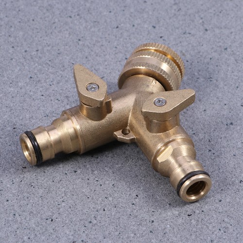 2 Hose Attachments Bib Ball Valve Switch Tap Adapter Connector | eBay