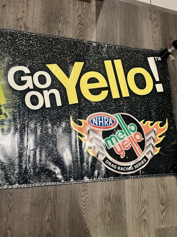 Mello Yellow NHRA Drag Racing Banner Courtney Force Funny Car John Race ...
