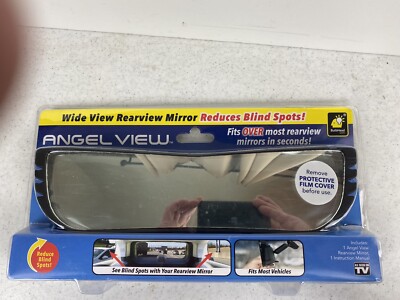 New Angel View Wide Angle Rearview Mirror As Seen On TV Black Convex ...