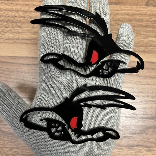 Coyote Badges Emblem Red Eye BANDIT, (2) BADGES, Fender Angry Agressive ...