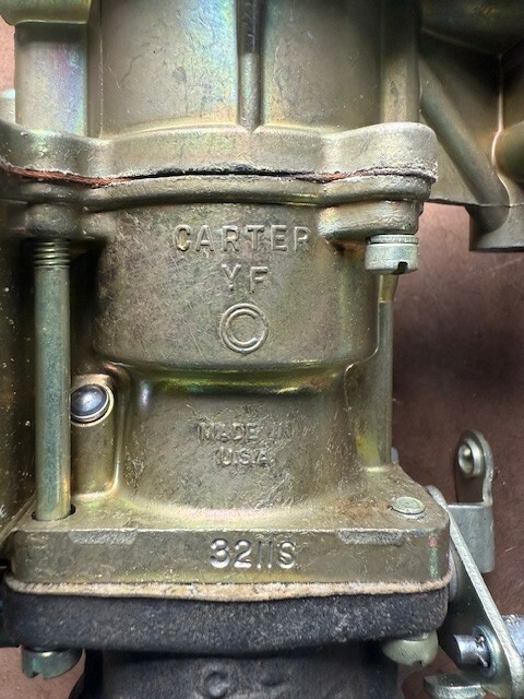 VINTAGE original 1957-61 Chevrolet 6 Cyl. 235 Engine Carter YF 3211 ...