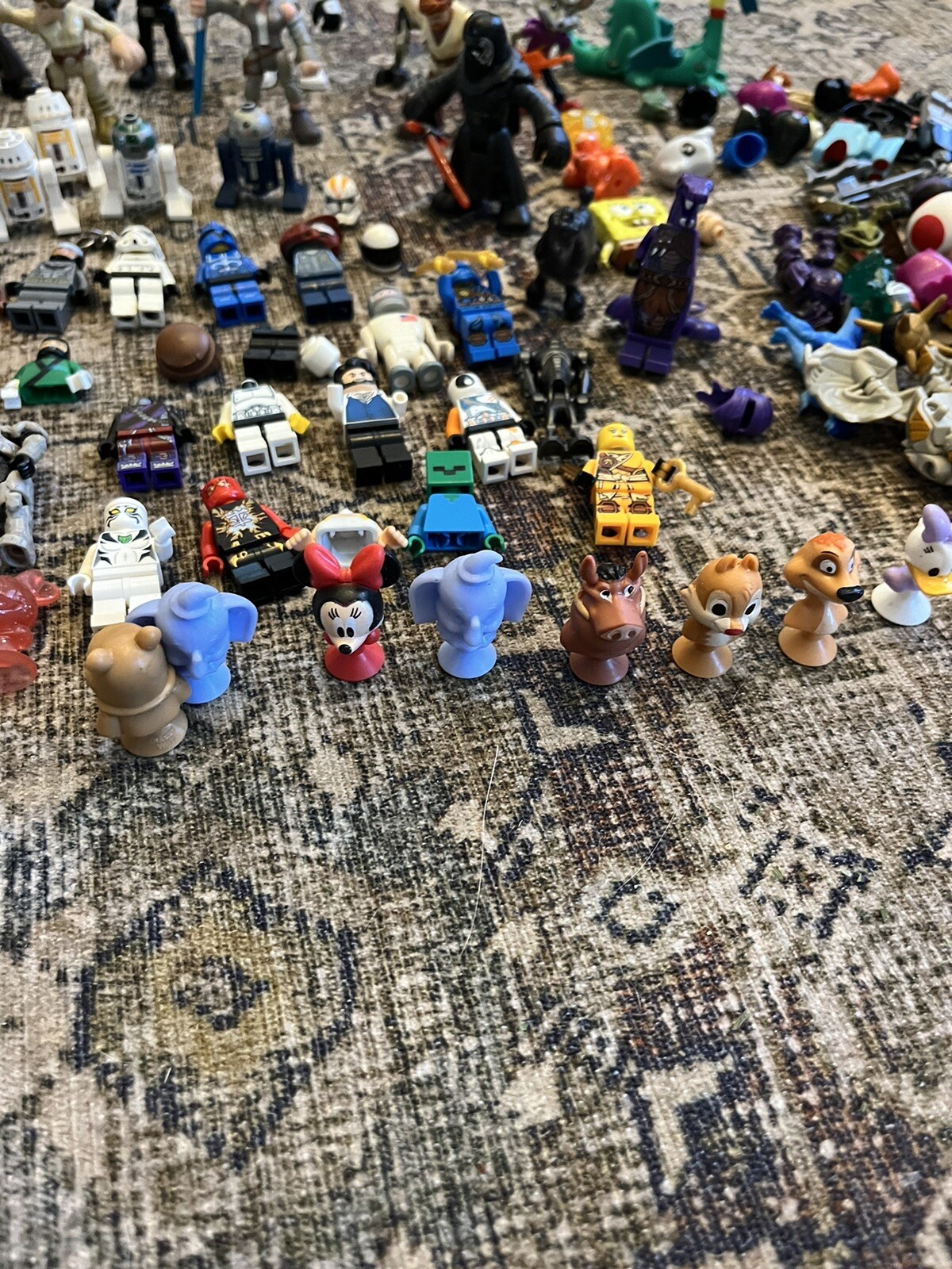 Massive Lot Mixed Lego & Playskool Mini Figures Star Wars, Super Mario ...