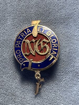USA, Pink GOLD BADGE of The 7th Regiment, New York National Guard ...