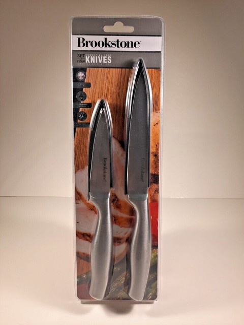 Brookstone Essential Prep Knives Stainless Steel Set Of Four Knife Set ...