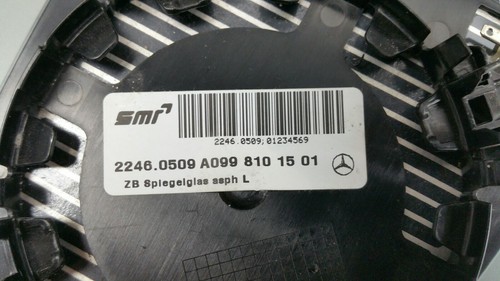 Orig Mercedes W177 A-Klasse Spiegelglas Links Beheizbar Punktiert ...