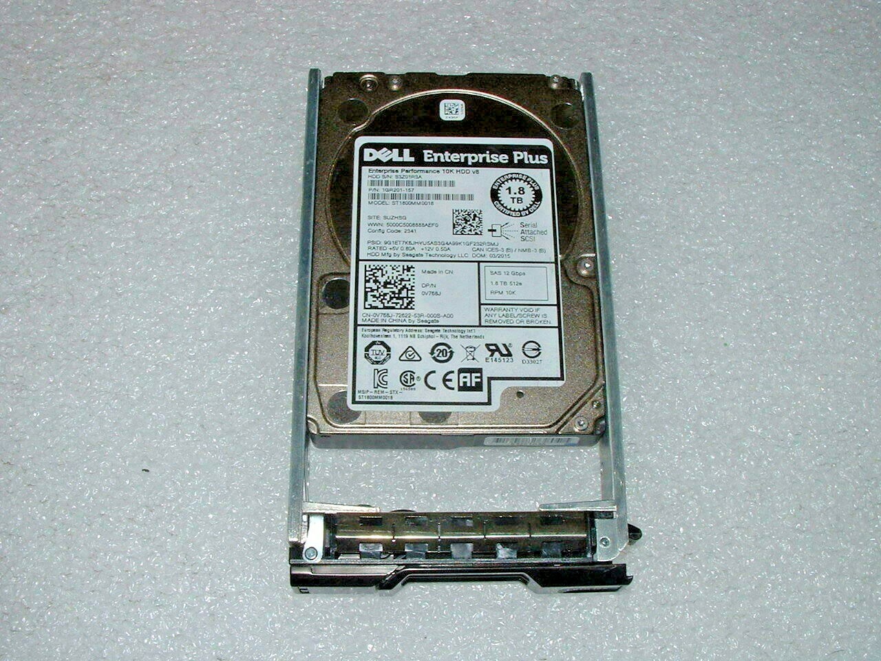 Dell V768J 0V768J ST1800MM0018 1.8TB 10K 12G SFF 2.5" SAS Hard Drive w ...
