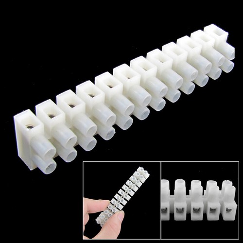 380V 10A 3mm Wire Connector 12 Positions Screw Terminal Block | eBay