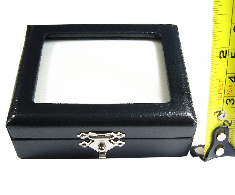 TOP QUALITY GLASS DISPLAY GEM BOX SHOW JEWELRY JAR DIAMOND COIN 7.5x6 ...