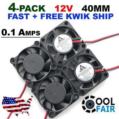 12V 40mm Cooling Computer Case Fan 4010 40x40x10mm DC PC 3D Printer 2 ...
