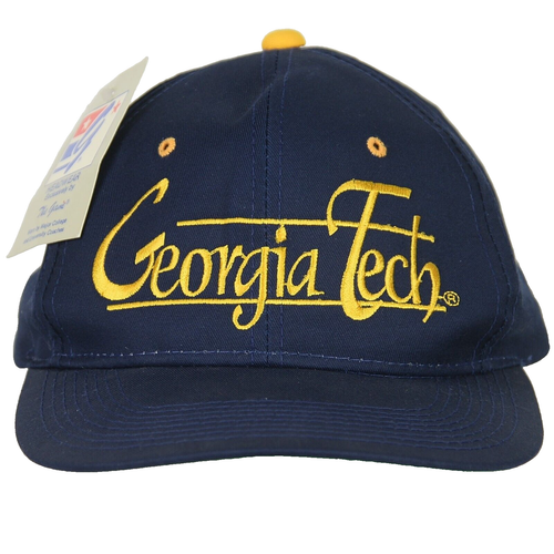 The Game Mens Vintage NWT Georgia Tech Hat Adjustable Snapback Navy ...